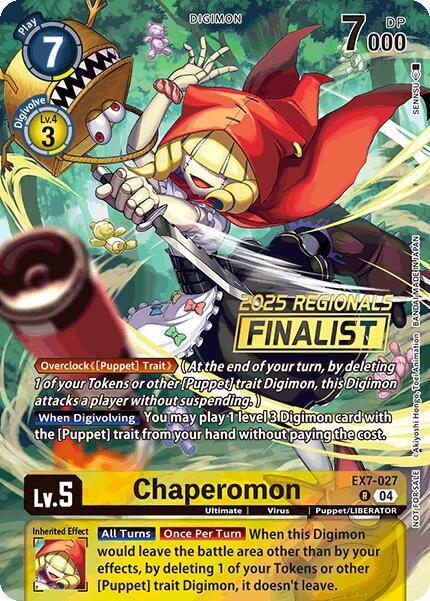 Chaperomon (2025 Regionals Finalist) - Digimon LIBERATOR - EX7-027 – Sweets and Geeks