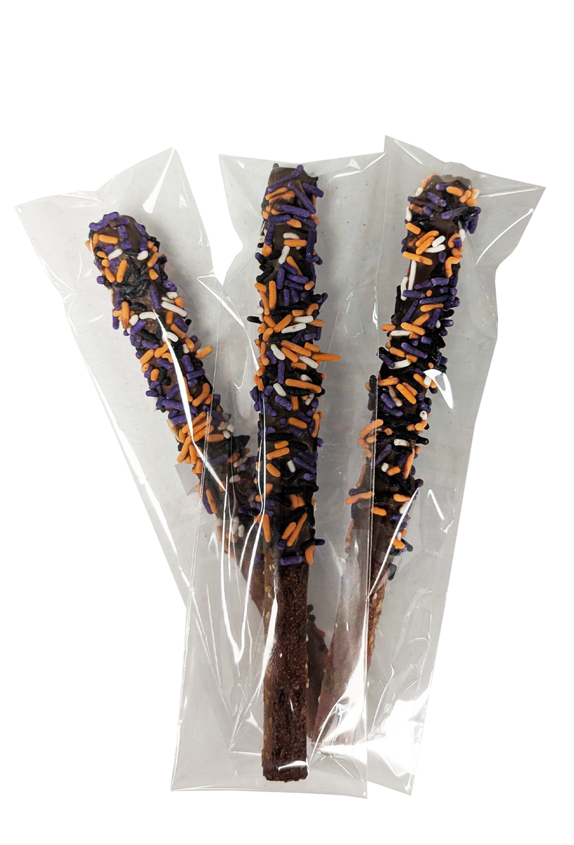 In-House Sprinkle Covered Chocolate Dipped Pretzels – Sweets and Geeks
