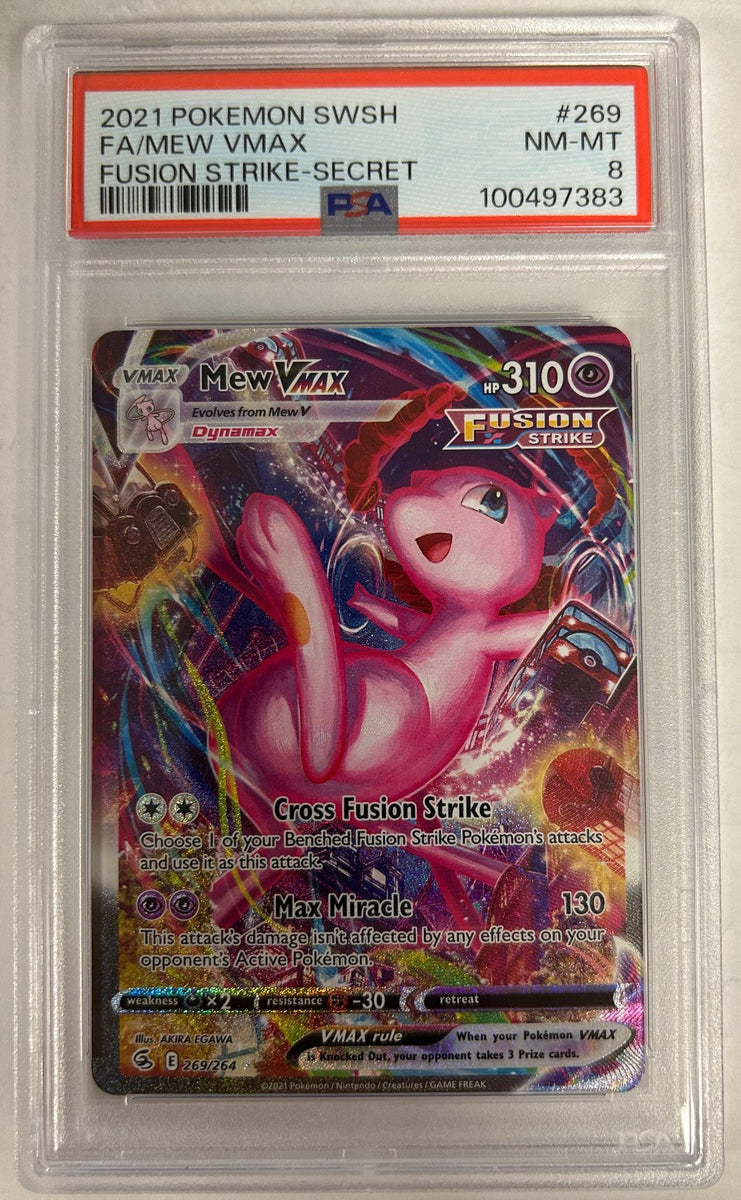 Mew VMAX (Alternate Art Secret) SWSH08: Fusion Strike # 269/264 (Grade – Sweets and Geeks