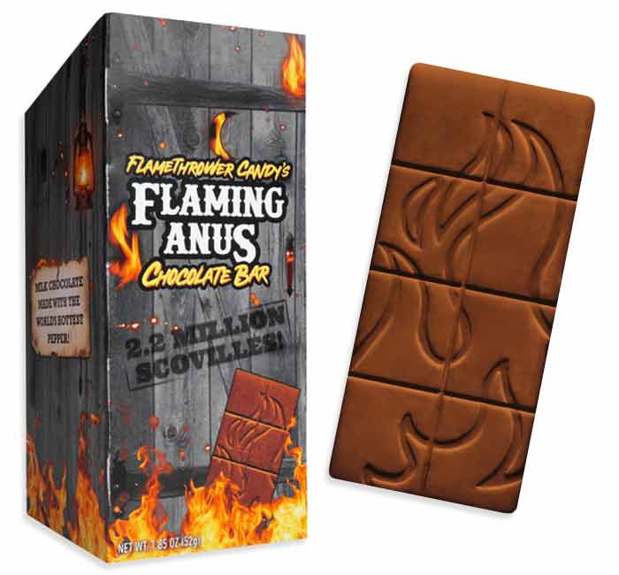 Flaming Anus 1.85oz Chocolate Bar (SNG12) – Sweets and Geeks