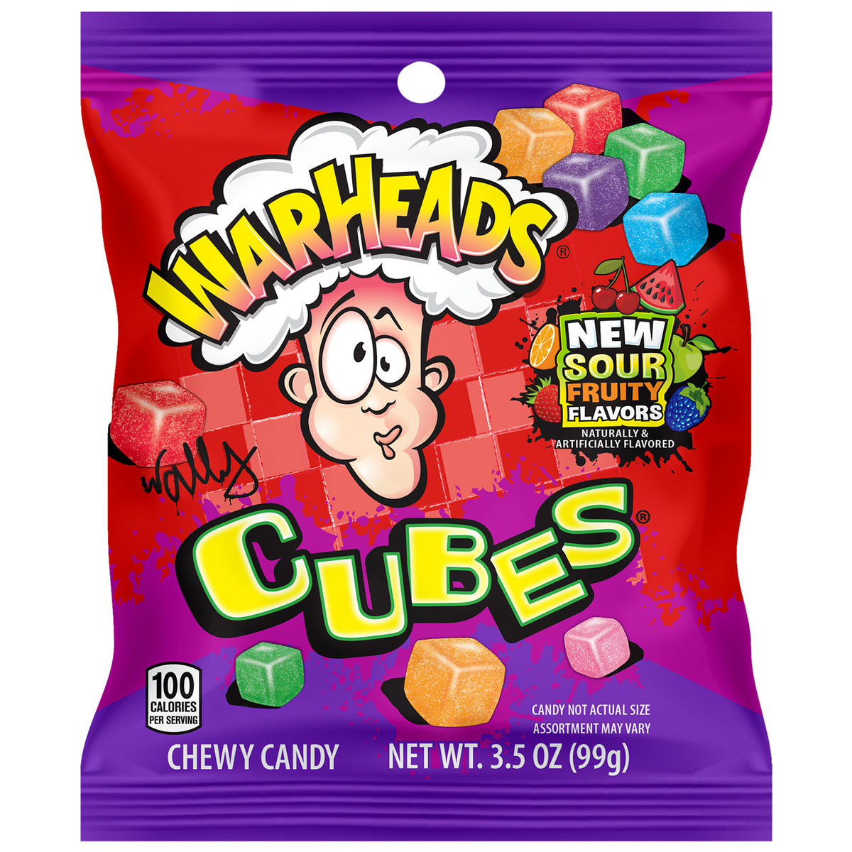Warheads Cubes 3.5oz Peg Bag (SNG12) – Sweets and Geeks