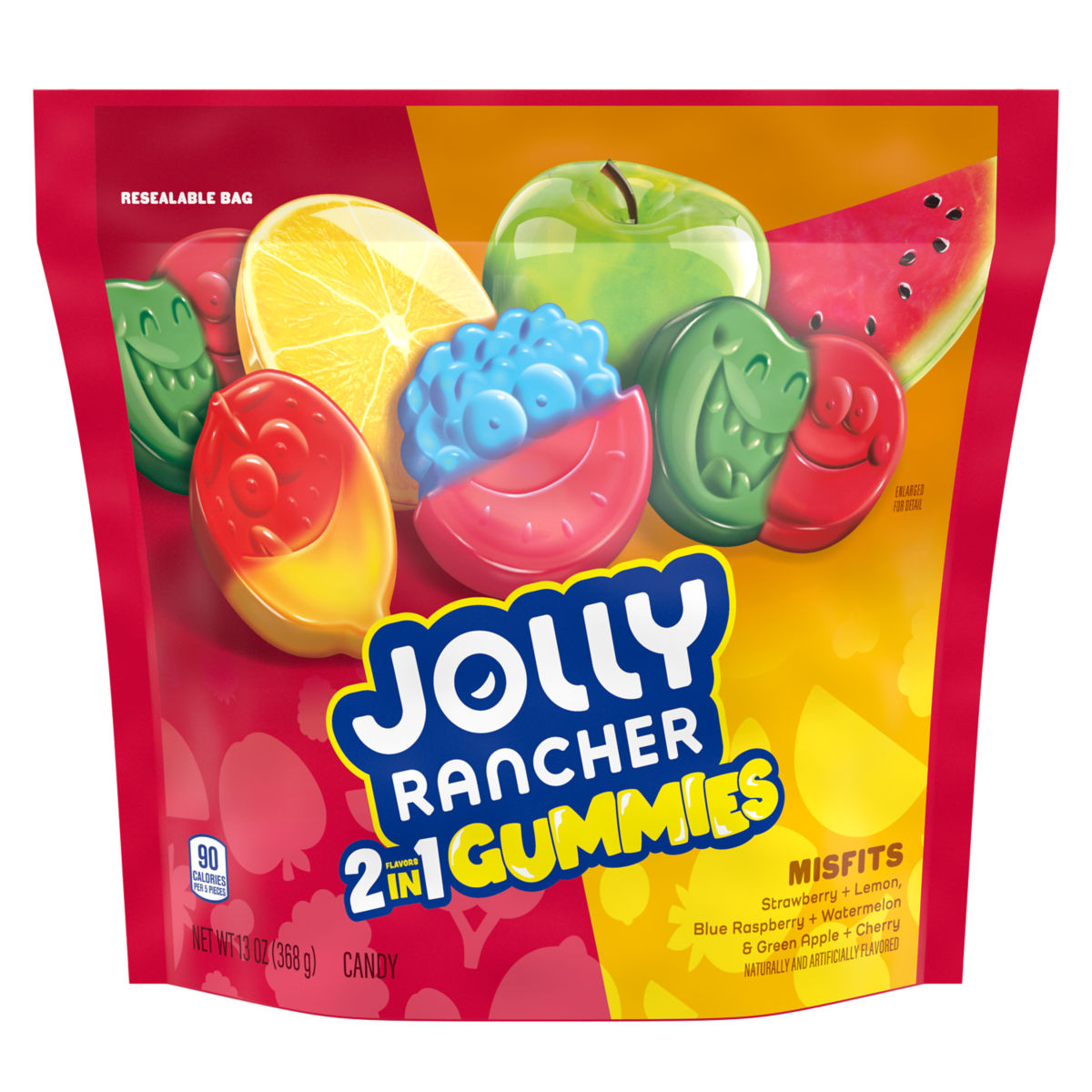 Jolly Rancher 2 In 1 Gummies Misfits 13oz Pouch (SNG8) – Sweets and Geeks