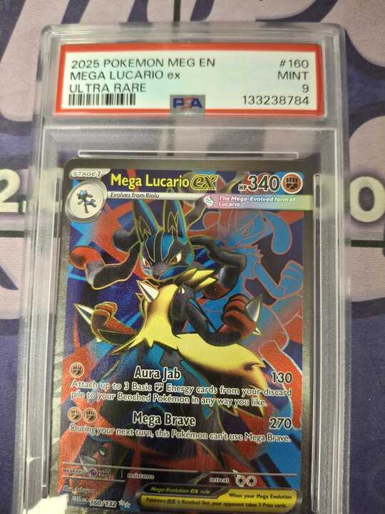 Mega Lucario ex - 160/132 - ME01: Mega Evolution (PSA Graded 9 ...