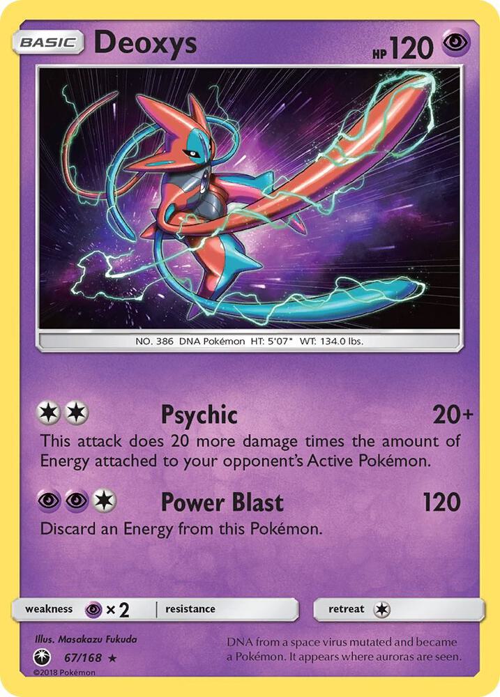 Deoxys (Holo Rare) SM - Celestial Storm # 67/168 – Sweets and Geeks
