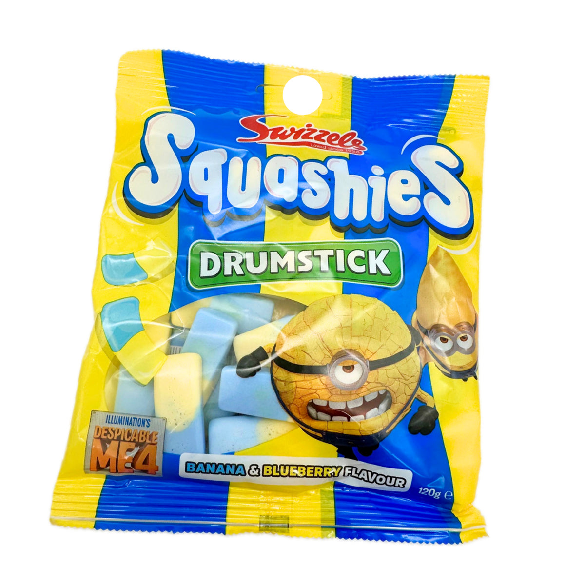 Squashies Minions Banana & Blueberry 120g Peg Bag (SNG12) – Sweets and ...