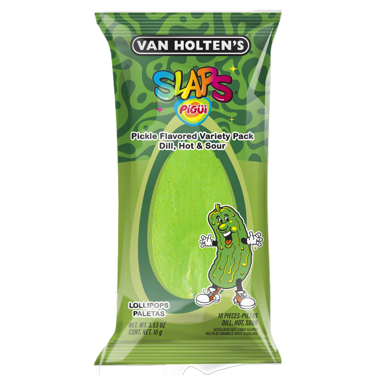 Van Holten's Slaps Pickle Flavored Lollipops Pouch 3.53oz (SNG10 ...