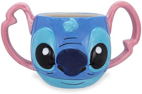 Lilo & Stitch Smiley Face Ceramic 3D Sculpted Mug – Sweets and Geeks