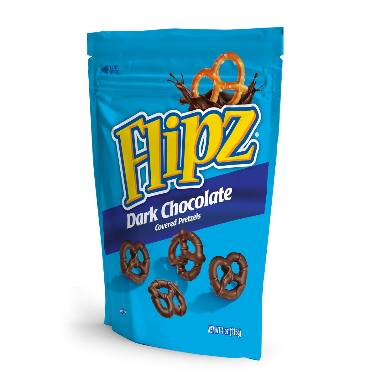 Flipz Dark Chocolate Pretzel 4oz Stand Up Pouch (SNG6) – Sweets and Geeks