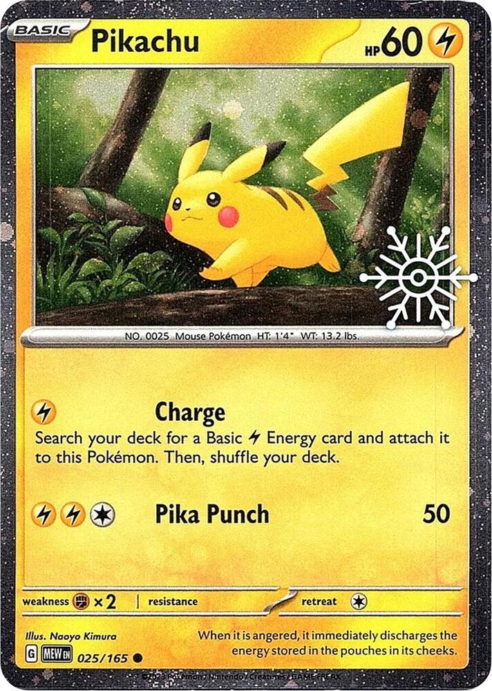 Pikachu (Holiday Calendar) - Pokemon 151 - 025/165 – Sweets and Geeks