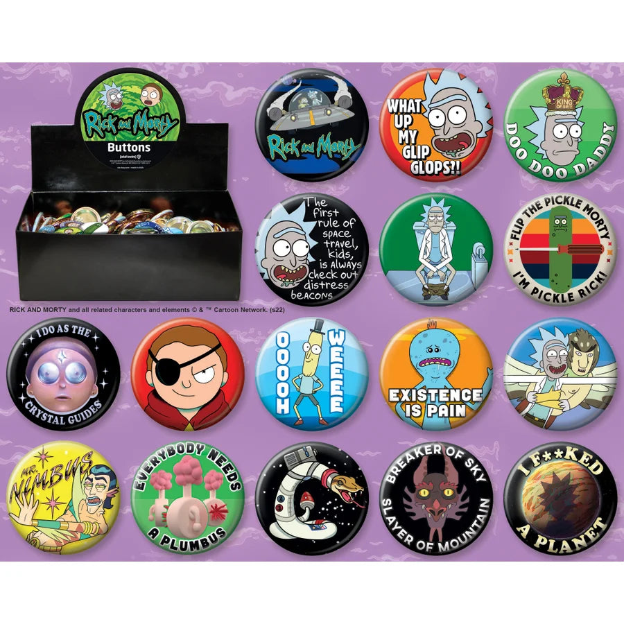 Rick and Morty Button Assortment Set 2 – Sweets and Geeks