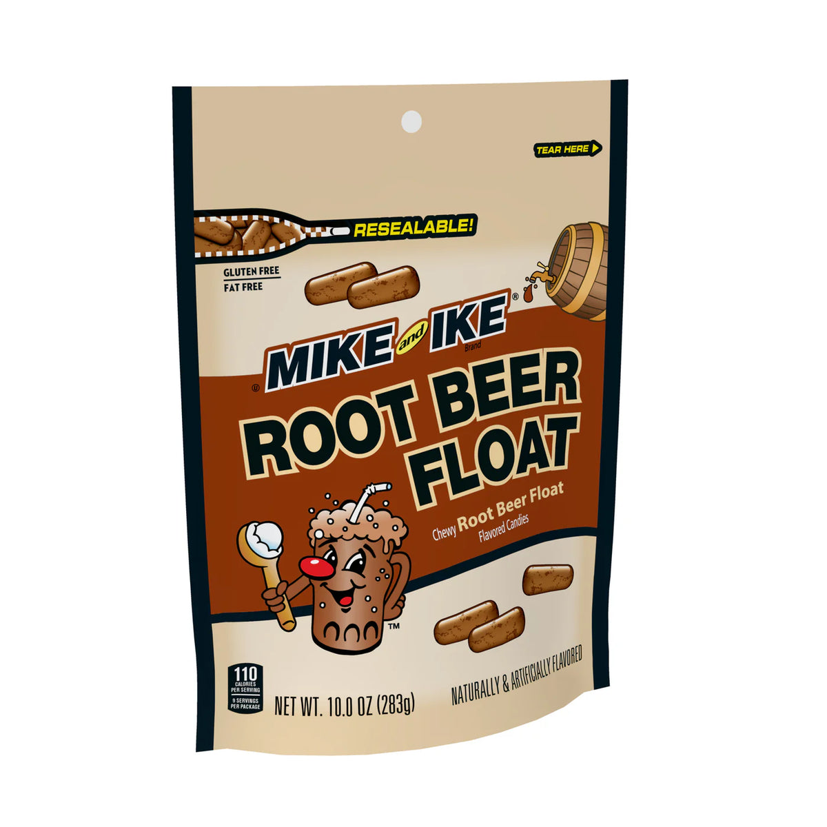 Mike & Ike Root Beer Float 10oz Stand Up Bag (SNG8) – Sweets and Geeks