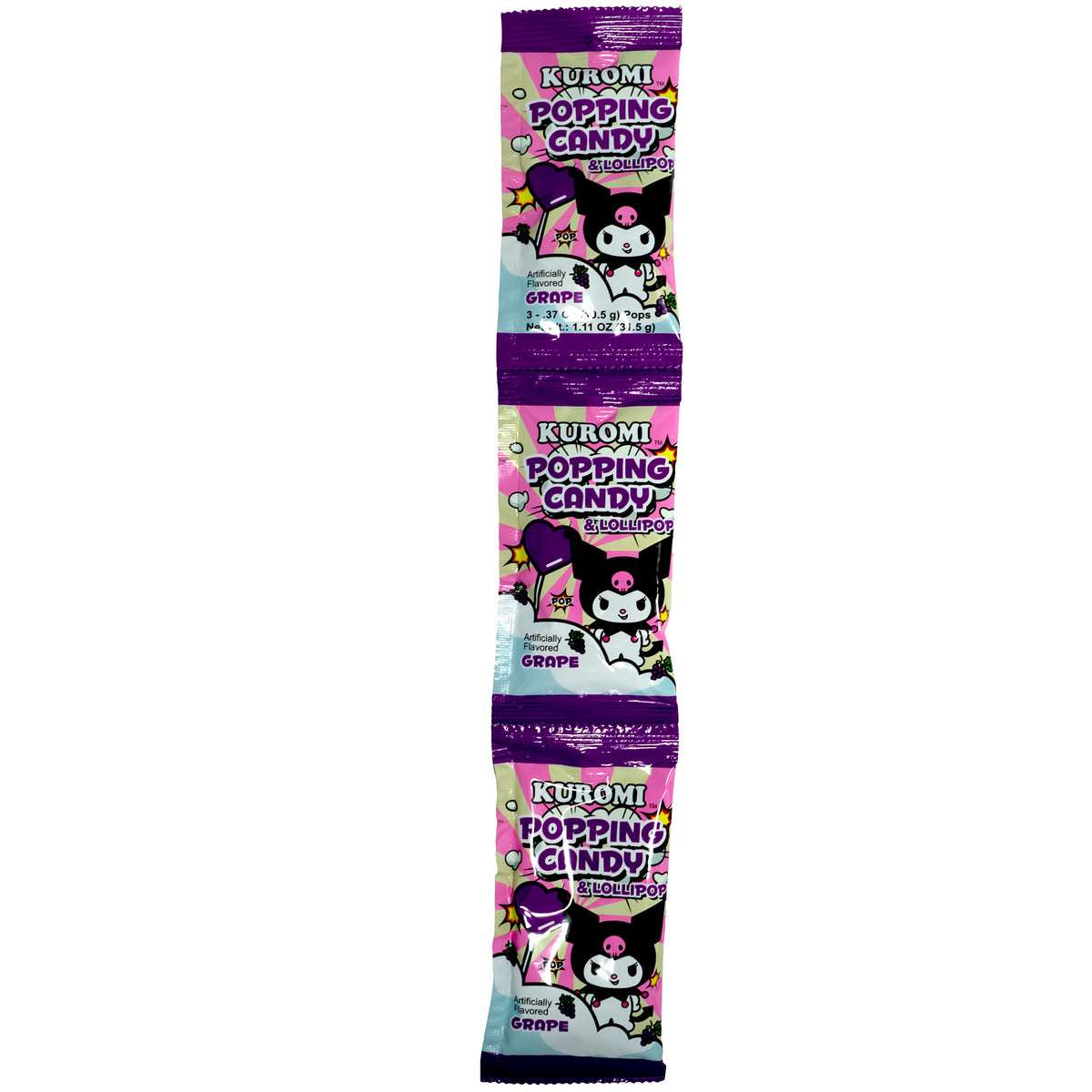 Kuromi Popping Candy & Lollipop Grape Flavor 31g – Sweets and Geeks