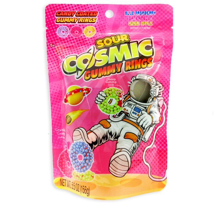 Cosmic Sour Candy-Coated Gummy Rings Peg Bag - 5.5oz (SNG8) – Sweets ...
