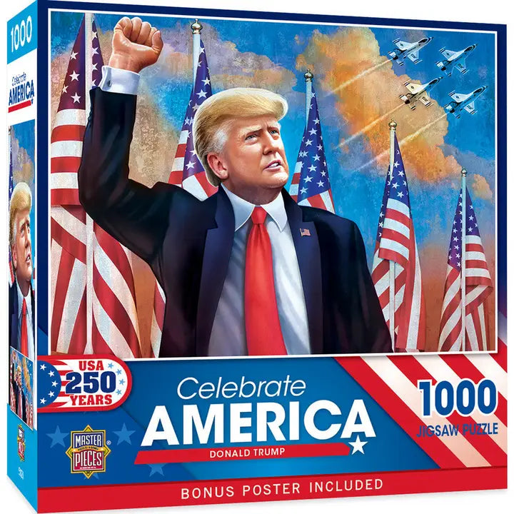 Celebrate America - Donald Trump 1000 PIECE PUZZLE – Sweets and Geeks
