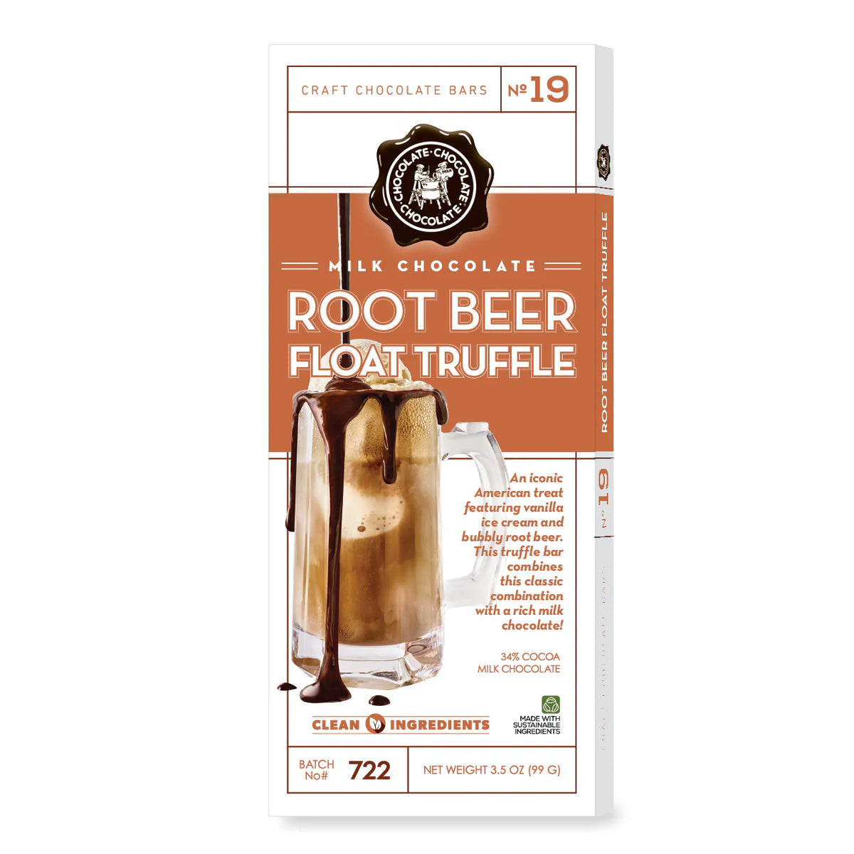 C3 Milk Root Beer Float Truffle 3.5oz Bar (SNG12) – Sweets and Geeks