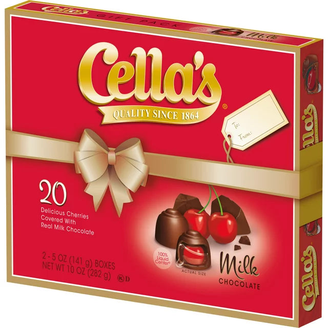 Cella's Milk Chocolate Covered Cherries - 10oz Gift Box – Sweets and Geeks