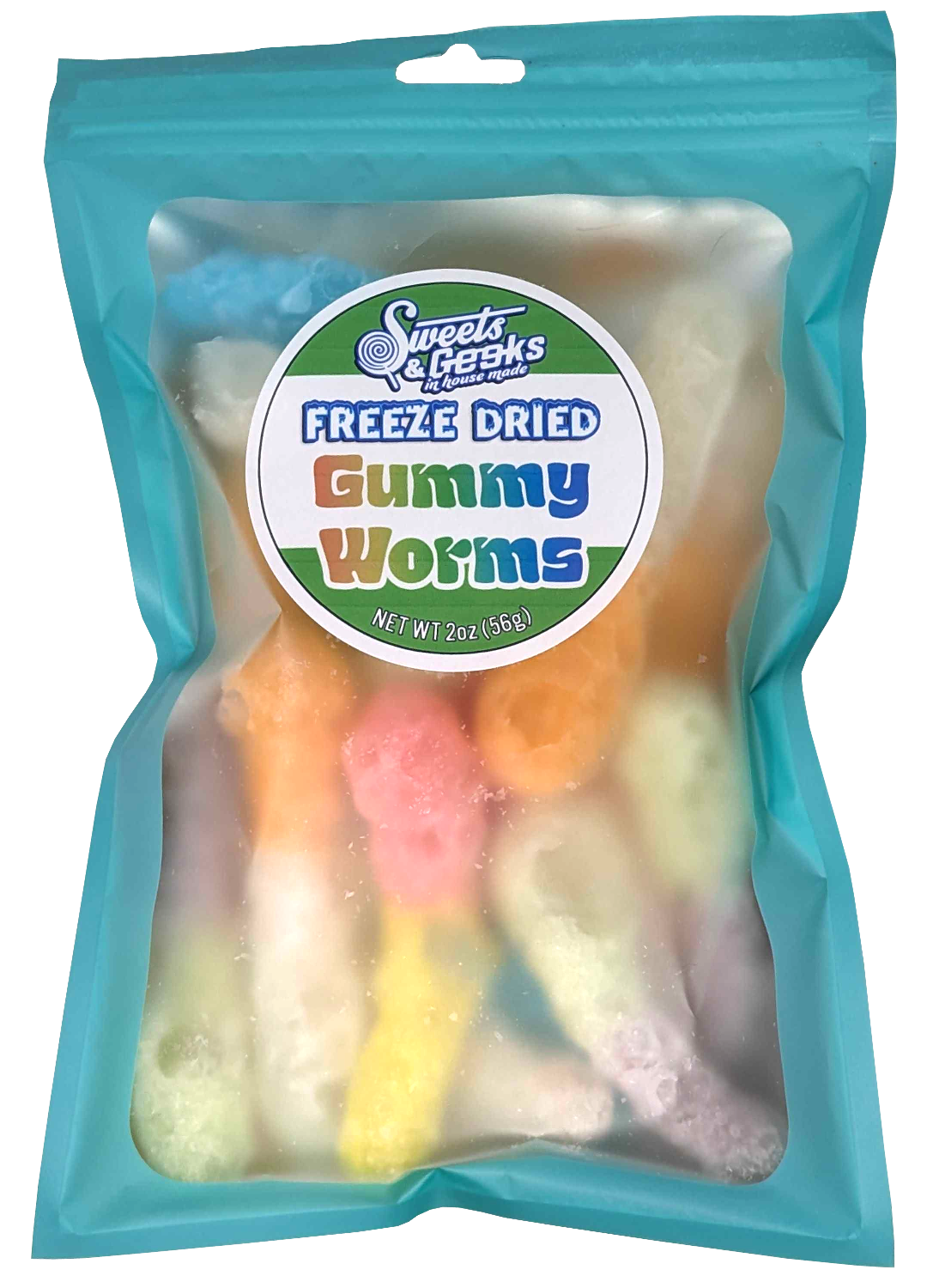 Freeze Dried Gummy Worms 2.0oz - Peg bag – Sweets and Geeks