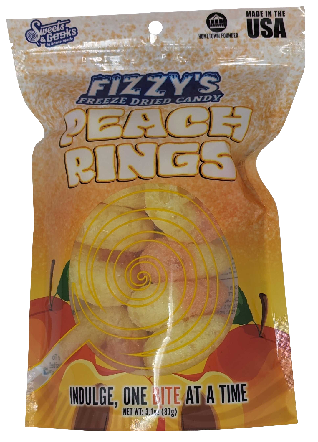 Freeze Dried Peach Rings - Peg bag – Sweets and Geeks