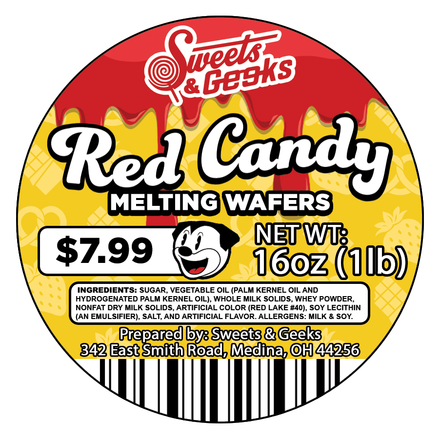 Melting Wafers - Red Candy – Sweets and Geeks