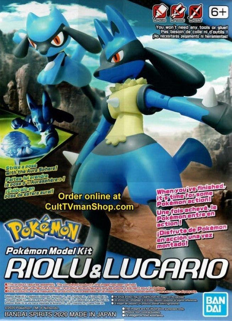 Pokemon: Riolu & Lucario Bandai Hobby Model Kit – Sweets and Geeks