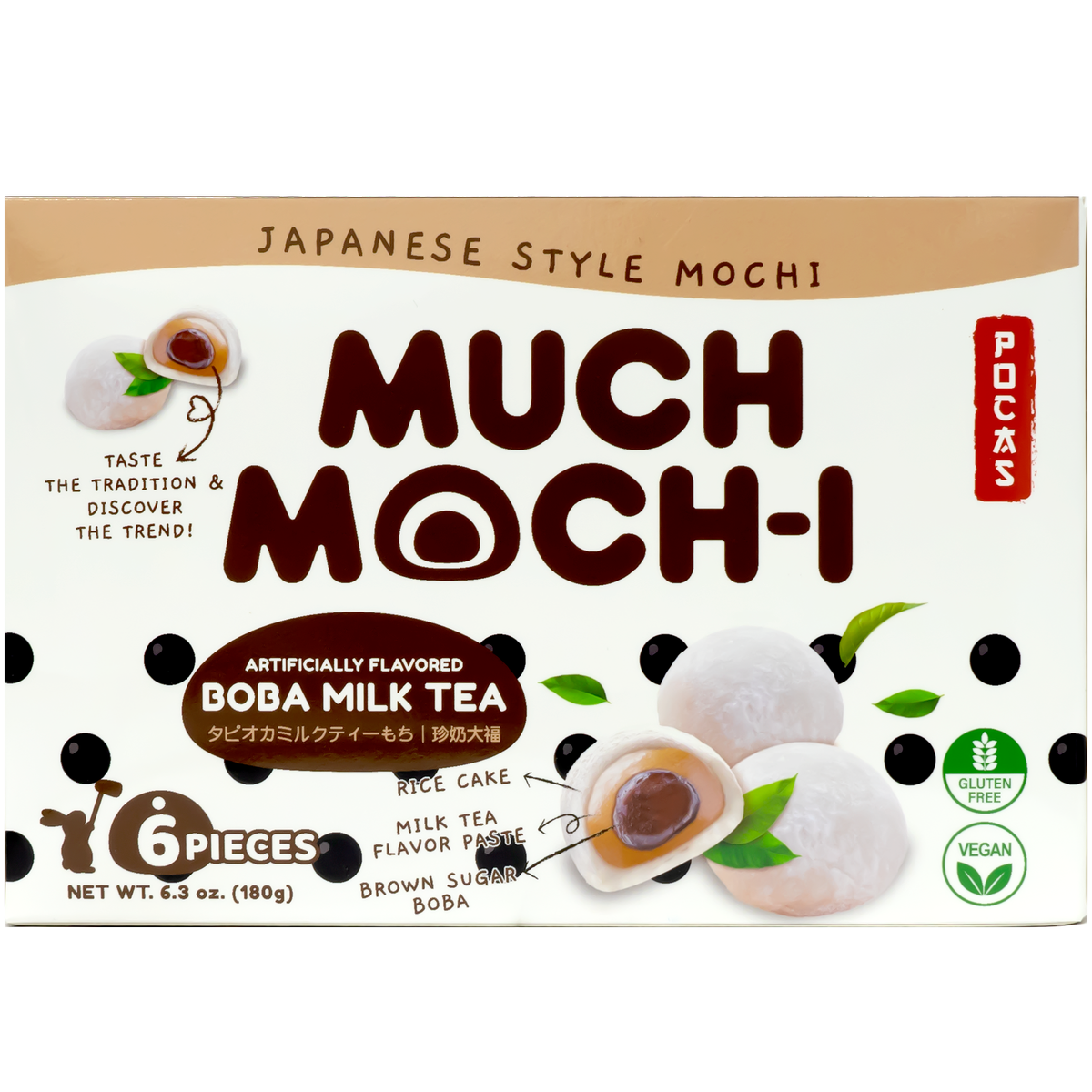 POCAS Much Mochi Boba Milk Tea Flavor 180g (SNG12) – Sweets and Geeks