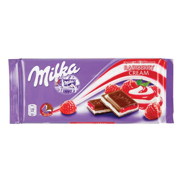 Milka Raspberry Cream 3.5oz Bar – Sweets and Geeks