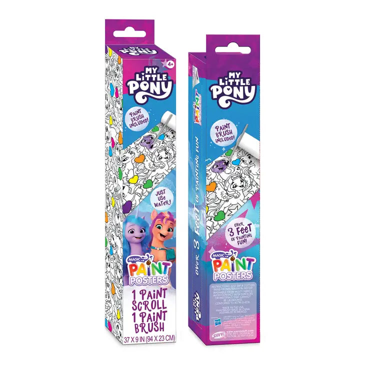 My Little Pony Magic Paint Poster Scrolls W/ Paint Brush – Sweets and Geeks