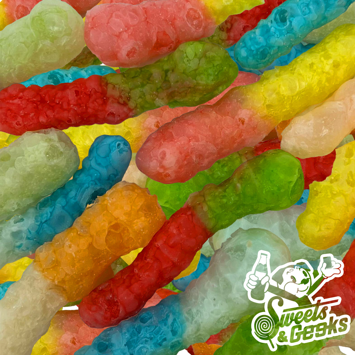 Freeze Dried Gummy Worms 2.0oz - Peg bag – Sweets and Geeks