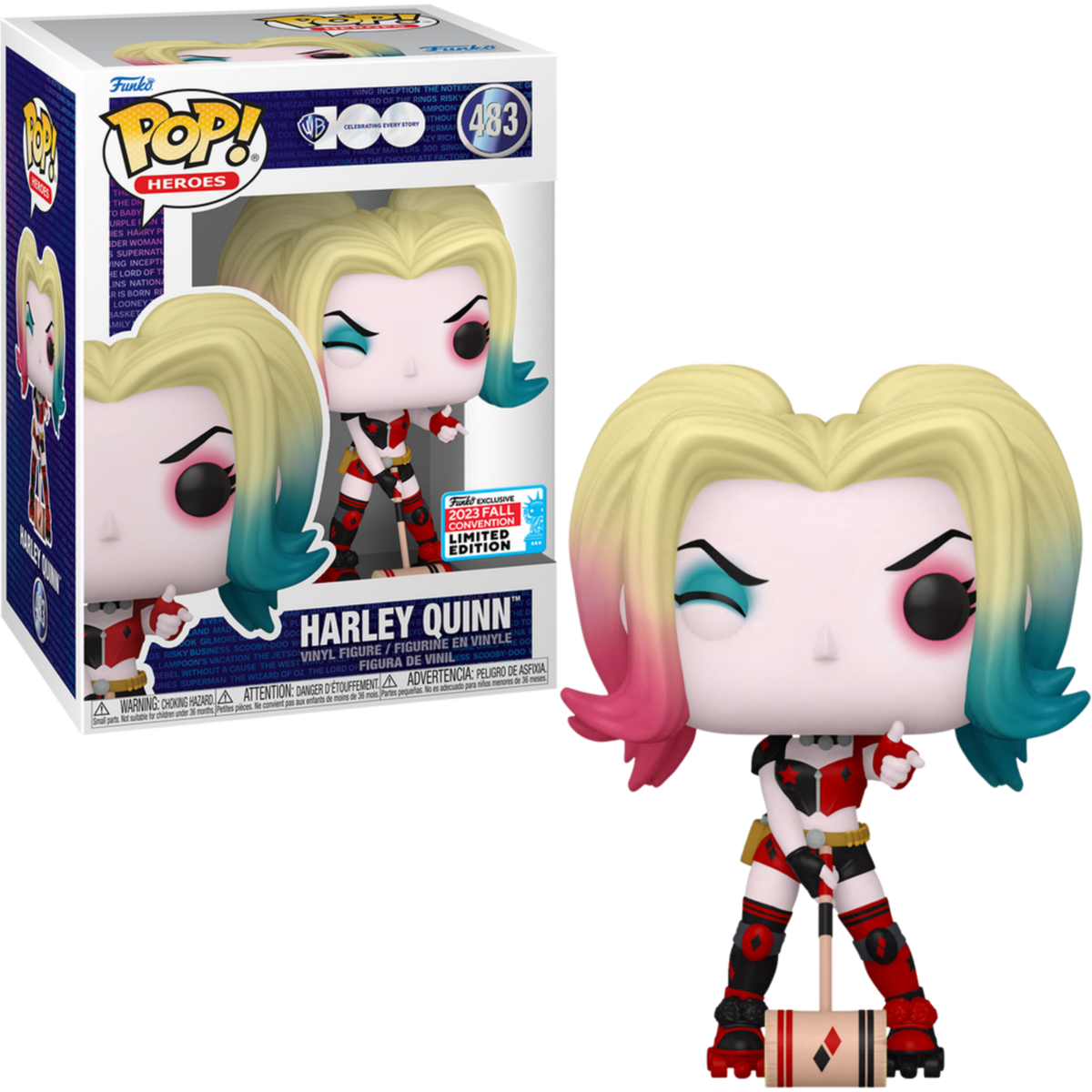 Funko Pop! Heroes: WB100 - Harley Quinn (Winking) (2023 Fall Conventio ...