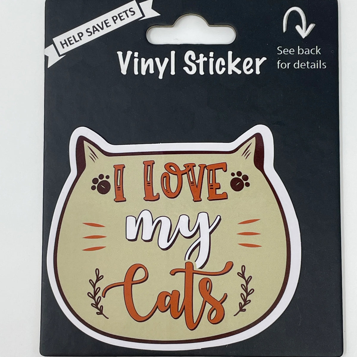 I Love My Cats, Vinyl Sticker – Sweets and Geeks