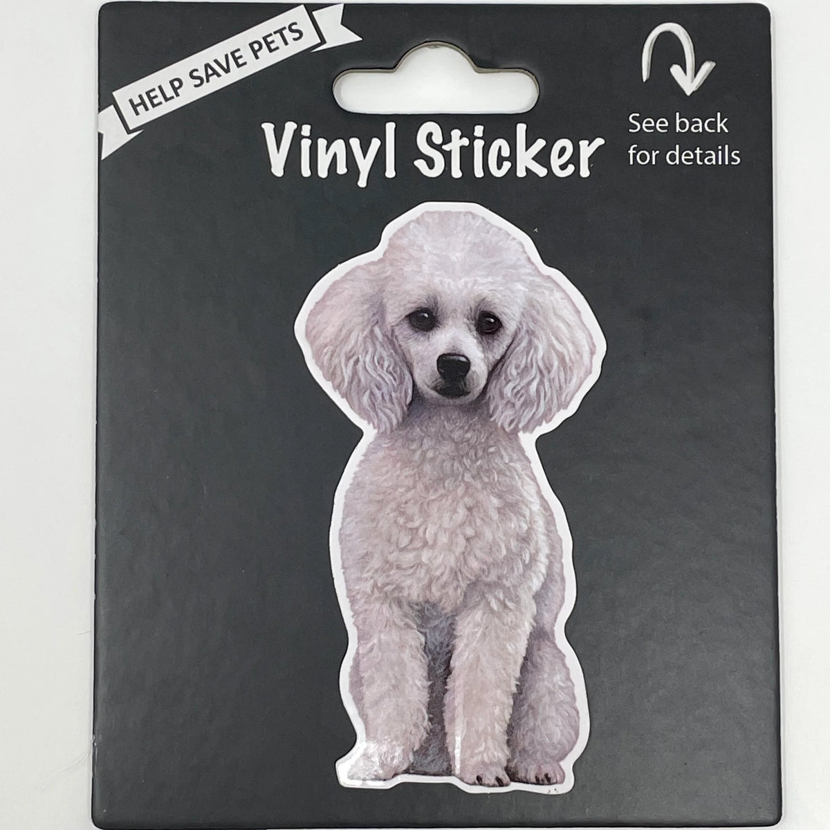 Poodle, White, Vinyl Sticker – Sweets and Geeks