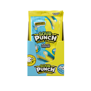 Sour Punch Filled Straws Blue Raz Lemon 5oz Peg Bag (SNG12) – Sweets ...