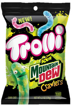 Trolli Sour Mountain Dew Crawlers 6oz Peg Bag (SNG8) – Sweets and Geeks