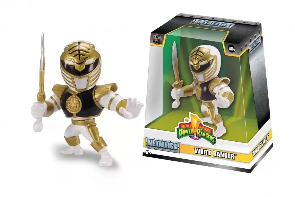 [Pre-Owned] 4" Metal DieCast White Ranger M406 Collectable Figure ...