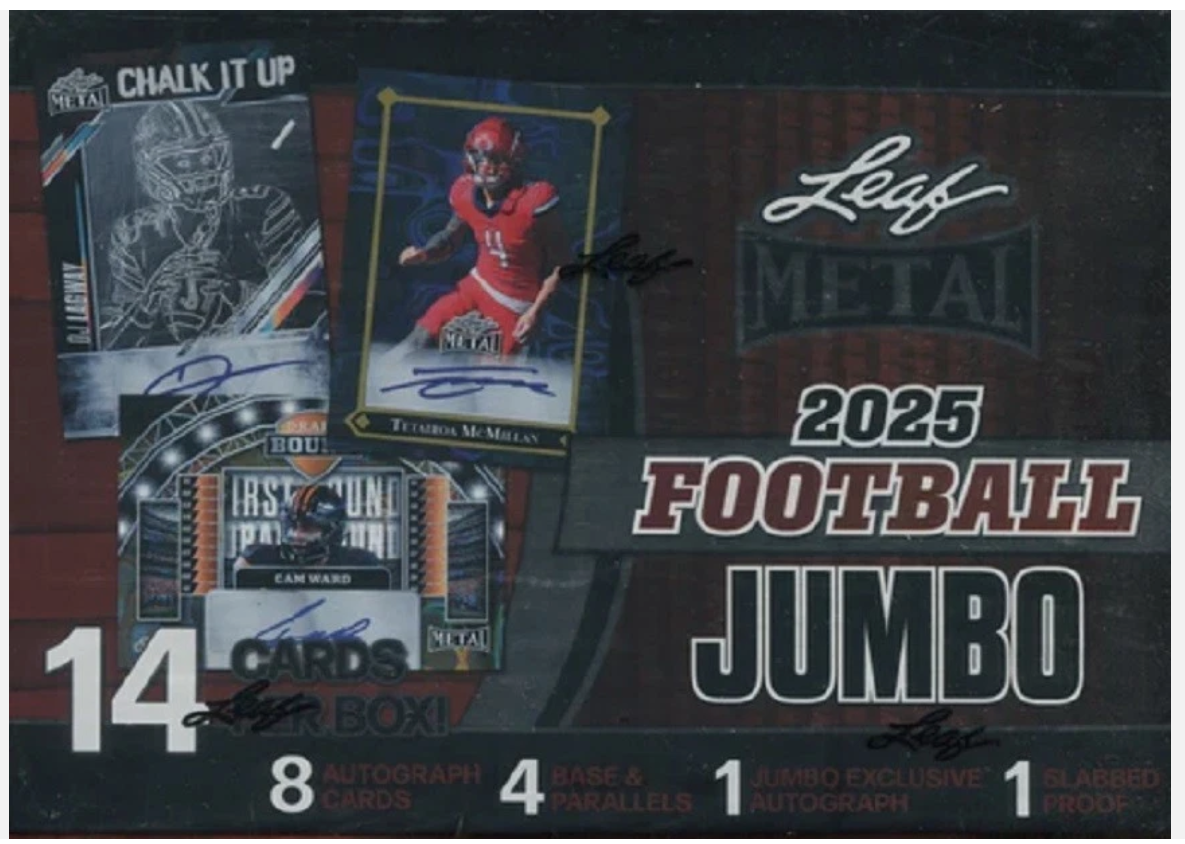 2025 Leaf Metal Football Jumbo Box – Sweets and Geeks