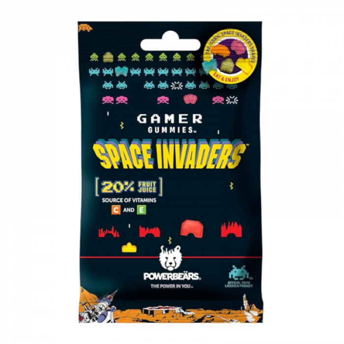Powerbears Space Invaders Gummy Snack 4.4oz Bag – Sweets and Geeks