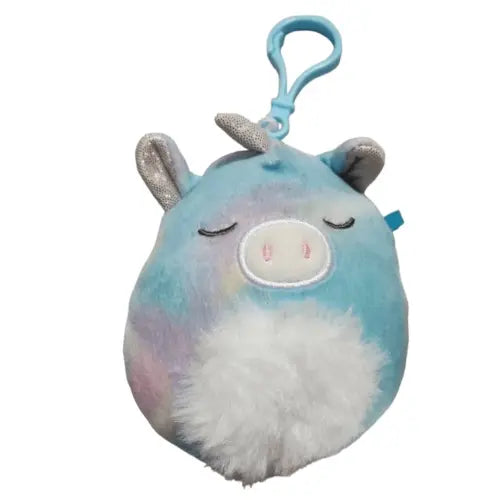 Squishmallow - Rodina the Blue Tie Dye Unicorn Keychain Clip On 3.5 ...