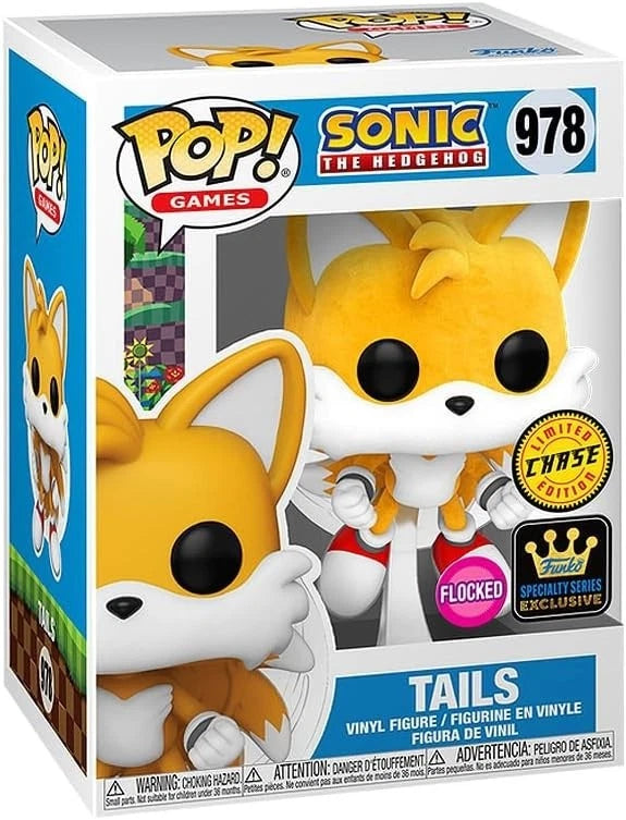 Funko Pop! Games: Sonic the Hedgehog - Tails (Flocked) (Chase) Special ...
