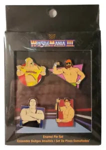 [Pre-Owned] WWE: WrestleMania III Enamel Pin Set – Sweets and Geeks
