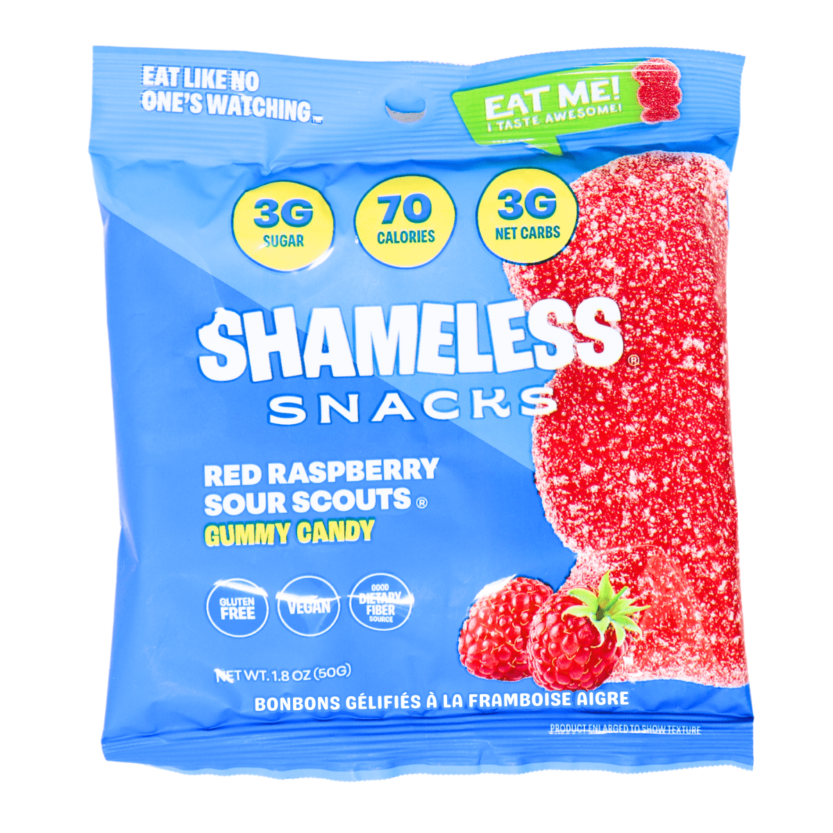 Shameless Red Raspberry Sour Scouts Gummy Candy Peg Bag - 1.8oz ...