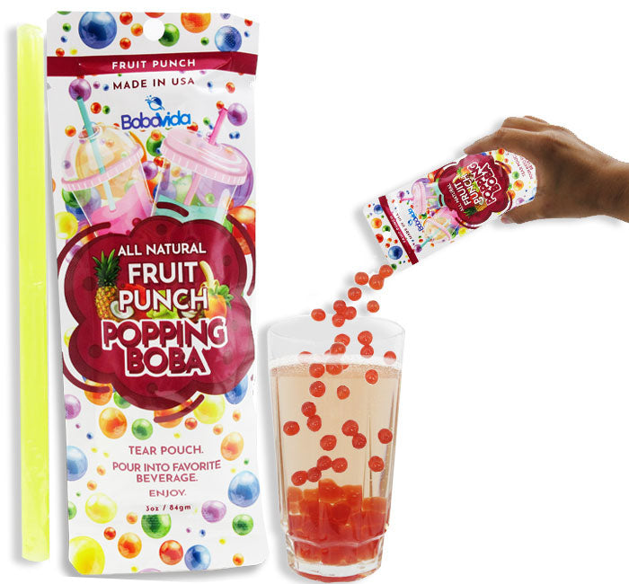 Popping Boba Single Serve Fruit Punch 3oz Pouch (SNG10) – Sweets and Geeks