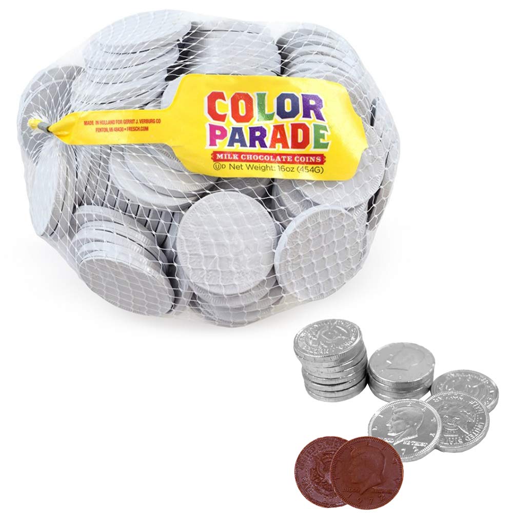 Fort Knox Silver Chocolate Coin 1lb Pouch – Sweets and Geeks
