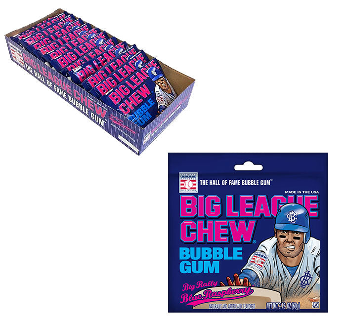 Big League Chew Blue Raspberry Gum 2.12oz Pouch – Sweets and Geeks