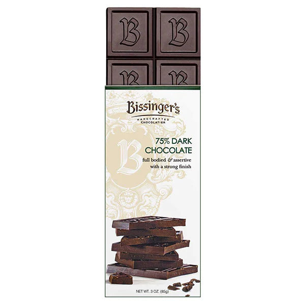 Bissinger's 75% Dark Chocolate Bar 3oz – Sweets and Geeks