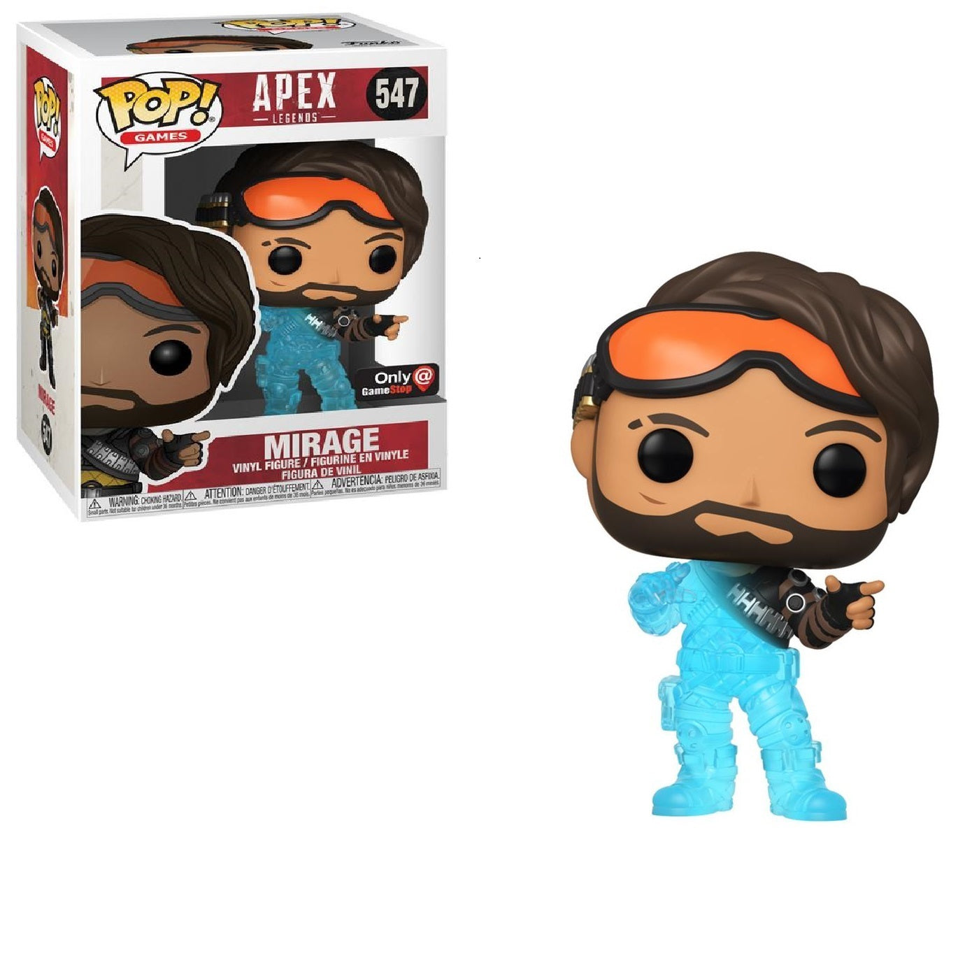 Funko Pop! Games: Apex Legends - Mirage (Disappearing) (GameStop Exclu ...