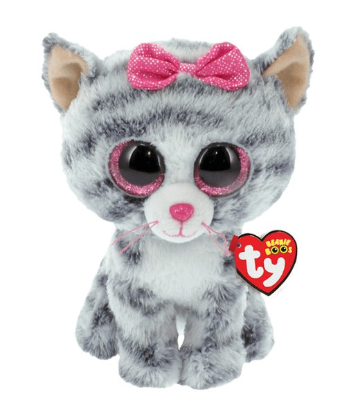 Ty Plush Beanie Boos: Kiki, Grey Striped Cat Medium (SNG4) – Sweets and ...
