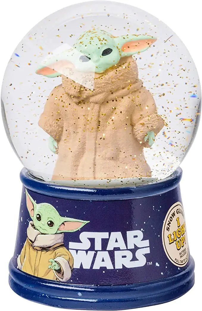 Star Wars Mandalorian Light Up Baby Yoda Snow Globe – Sweets and Geeks