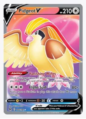 Pidgeot V (Full Art) SWSH11: Lost Origin # 188/196 – Sweets and Geeks