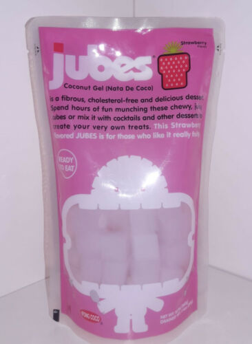 Jubes Strawberry Coconut Cubes 360g Pouch (SNG24) – Sweets and Geeks