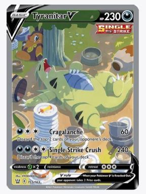 Tyranitar V (Alternate Full Art) SWSH05: Battle Styles # 155/163 ...